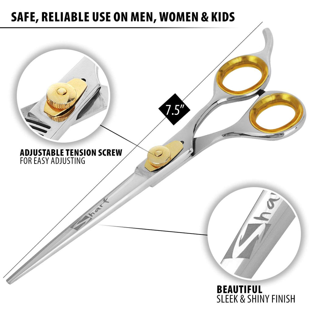 Sharf Professional 7.5 Inch Straight Barber Scissors shears Women men ...